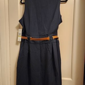 Sharagano | Dresses | Nwt Navy Blue Full Front Zipper Dress | Poshmark